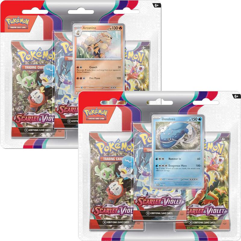 Scarlet & Violet 3 Pack Blister [Set of 2] - SV01: Scarlet & Violet Base Set - Pokemon ...