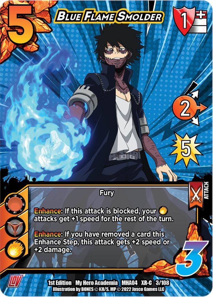 Blue Flame Smolder (XR) - UniVersus: My Hero Academia: League of Villains - UniVersus