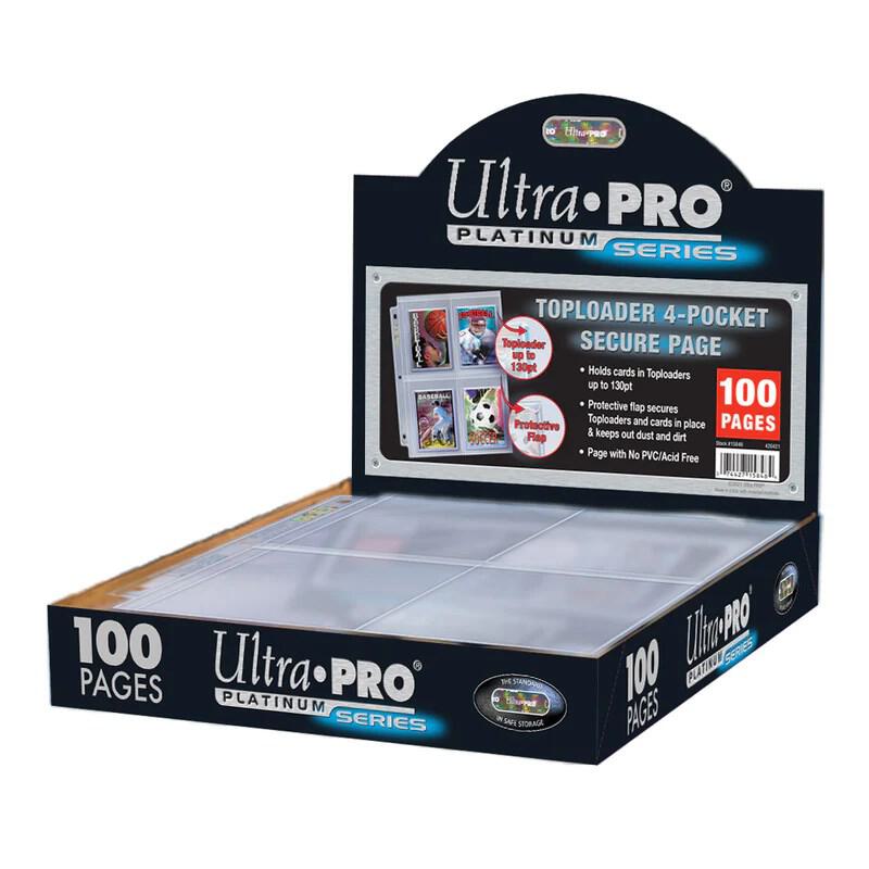 Platinum Series 4-Pocket Secure Pages for Toploaders (100-Pack) - Ultra ...