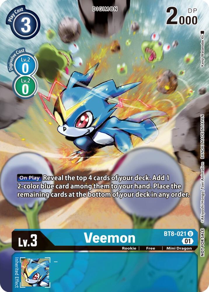 Veemon (Dimensional Phase Pre-Release) - New Awakening - Digimon Card Game