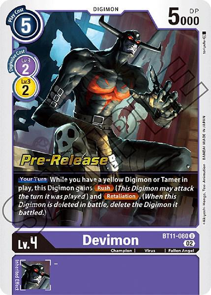 Devimon - Dimensional Phase Pre-Release Cards - Digimon Card Game ...