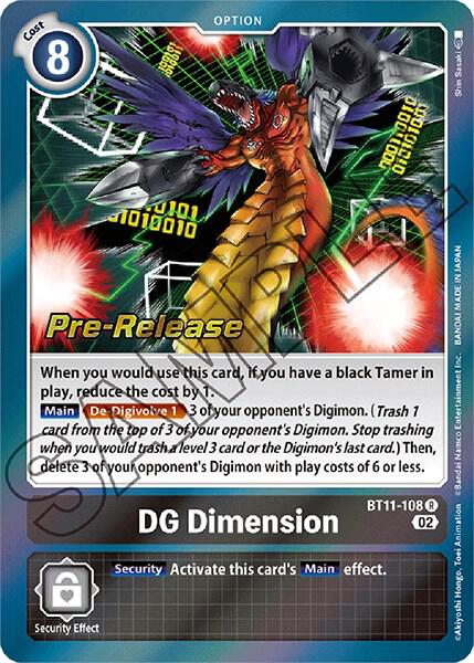 DG Dimension - Dimensional Phase Pre-Release Cards - Digimon Card Game ...