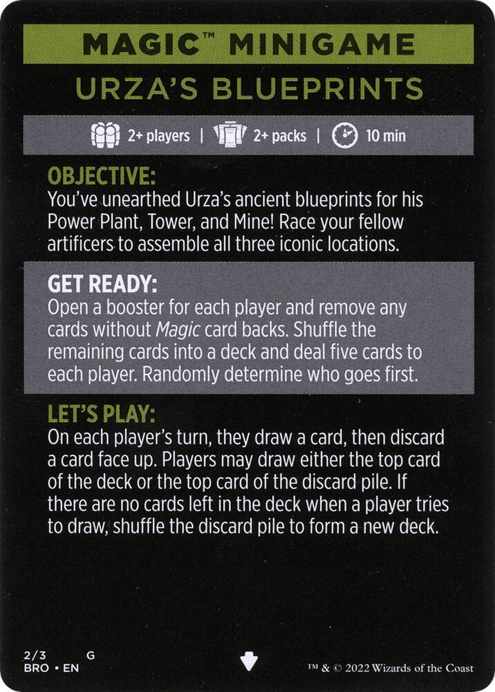 Magic Minigame: Urza's Blueprints - The Brothers' War - Magic: The ...