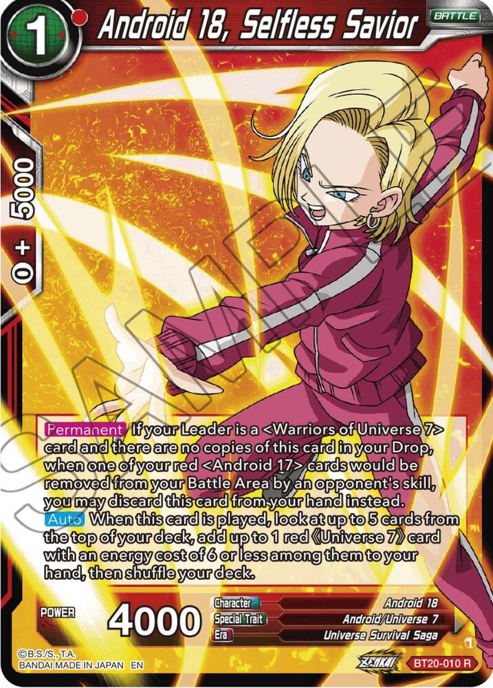 Android 18, Selfless Savior - Power Absorbed - Dragon Ball Super: Masters - TCGplayer.com