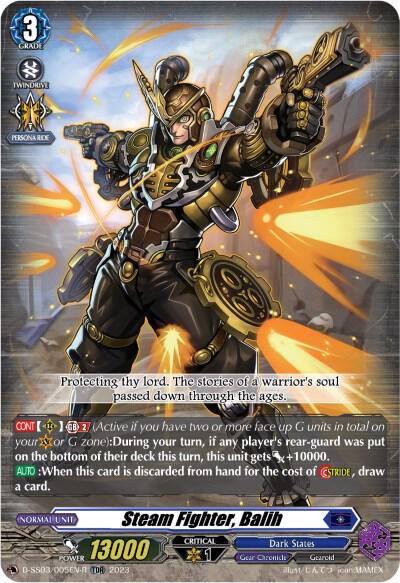 Steam Fighter, Balih (TDR) - D-SS03: Stride Deckset -Chronojet- - Cardfight Vanguard - TCGplayer.com