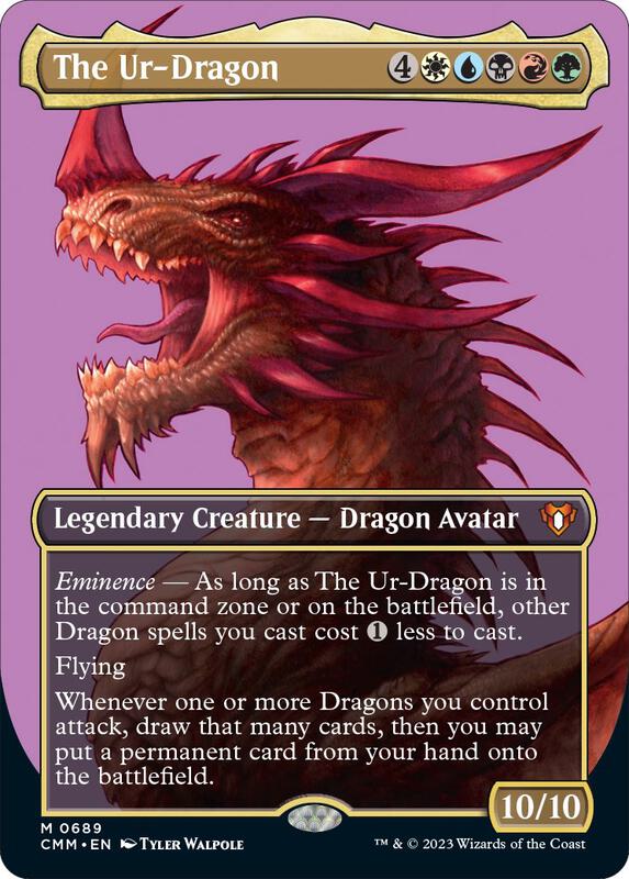 The Ur-Dragon (Borderless) - Commander Masters - Magic: The Gathering ...