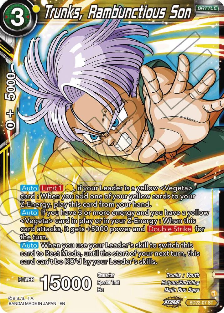 Trunks, Rambunctious Son - Power Absorbed - Dragon Ball Super: Masters ...