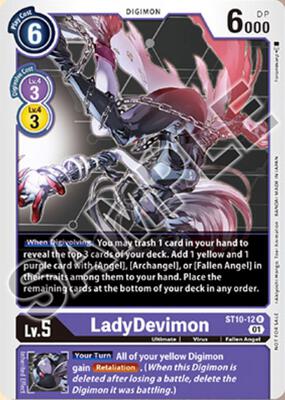 LadyDevimon (Tamer Goods Set Angewomon & LadyDevimon) - Starter Deck 10 ...