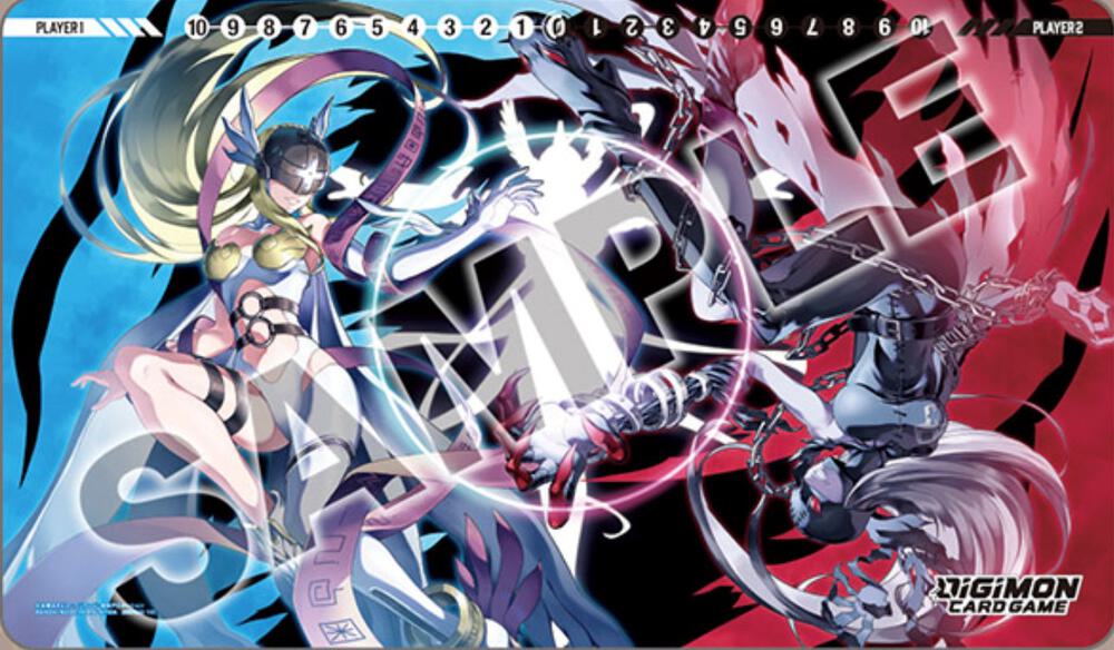Digimon Card Game: Tamer Goods Set Angewomon & LadyDevimon Playmat ...