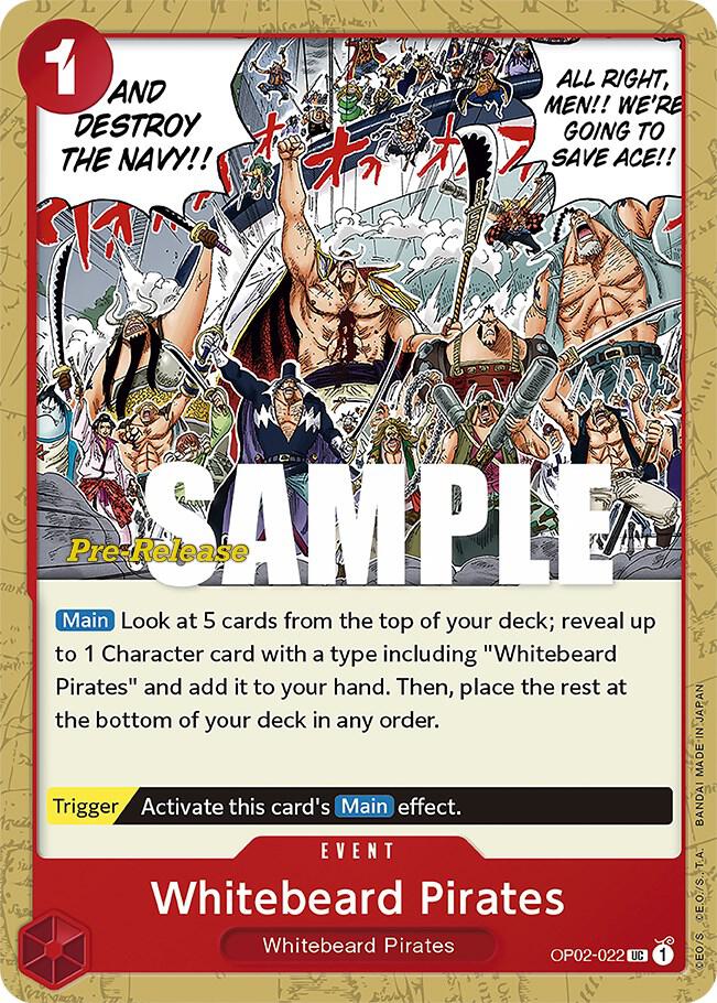 Whitebeard Pirates - Paramount War Pre-Release Cards - One Piece Card ...