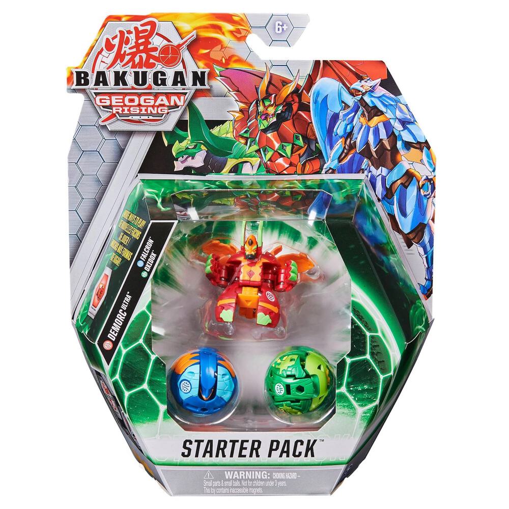 Bakugan Starter 3-Pack - Pyrus Demorc Ultra - Geogan Rising - Bakugan ...