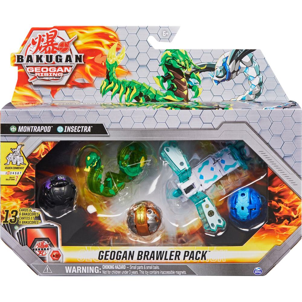 Bakugan Geogan Rising Brawler Pack - Ventus Montrapod Haos Insectra ...