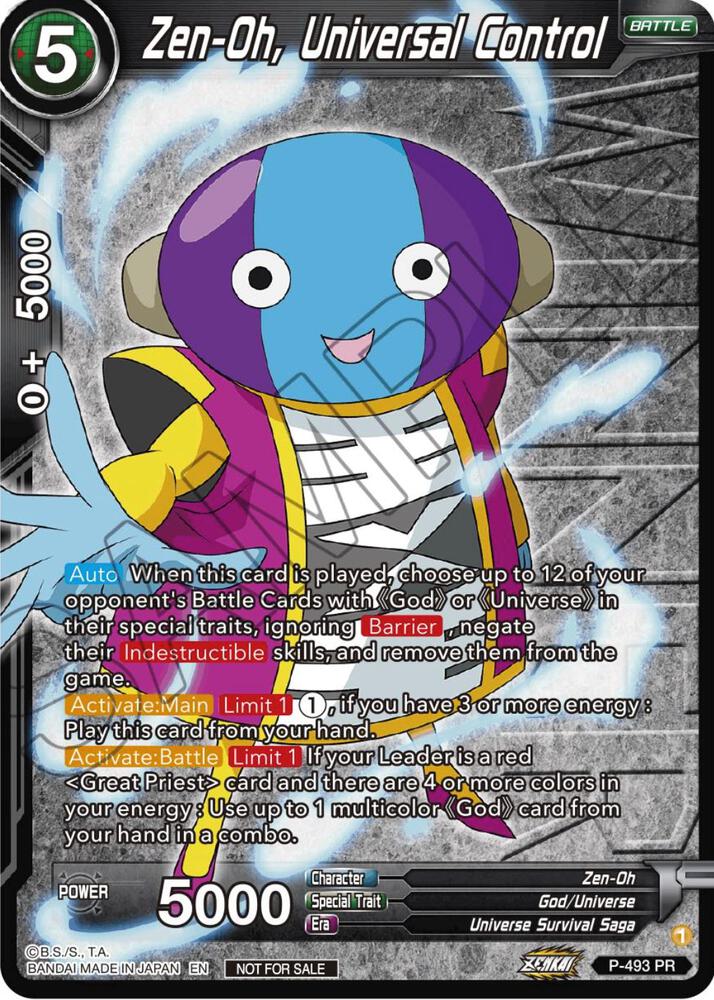 Zen-Oh, Universal Control (Zenkai Series Tournament Pack Vol.3 Winner ...