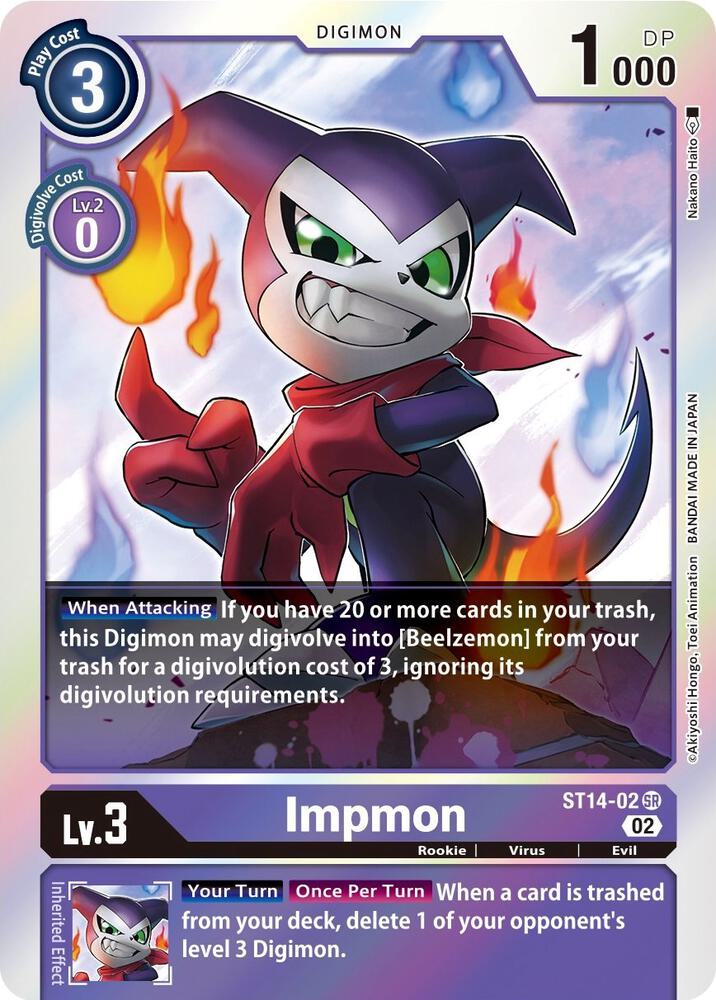 Impmon - Starter Deck 14: Beelzemon Advanced Deck Set - Digimon Card ...