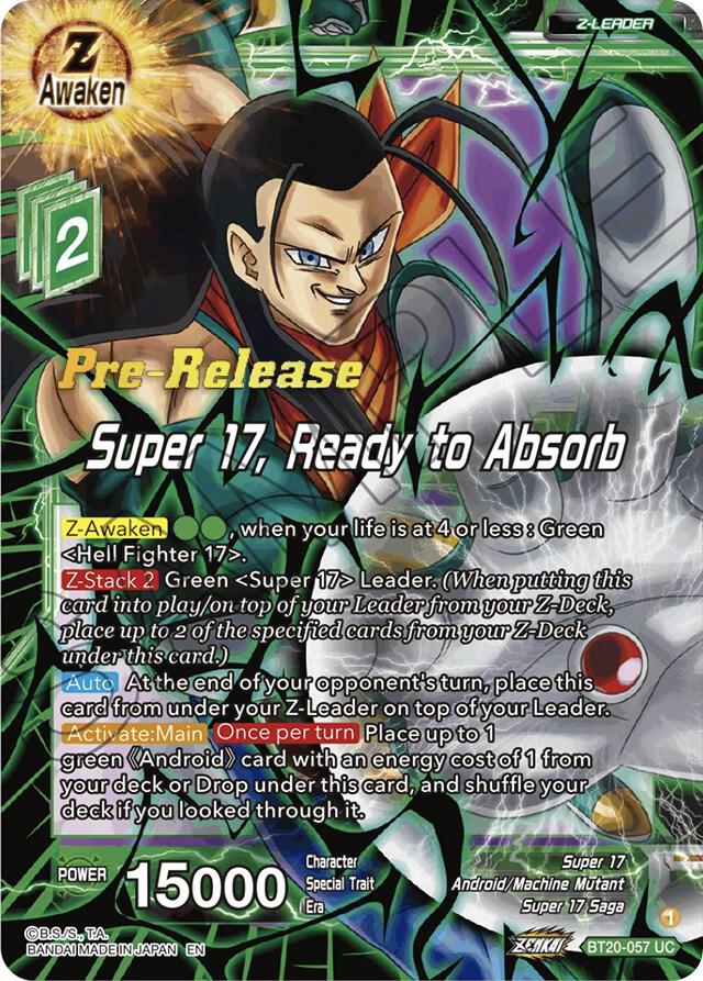 Super 17, Ready to Absorb - Power Absorbed Pre-Release Cards - Dragon ...