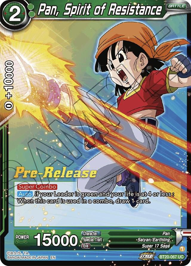 Pan, Spirit of Resistance - Power Absorbed Pre-Release Cards - Dragon ...