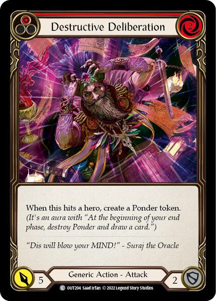 Destructive Deliberation (Red) - Outsiders - Flesh and Blood TCG ...