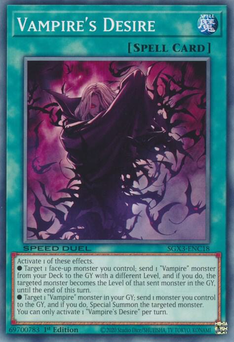 Vampire's Desire - Speed Duel GX: Duelists of Shadows - YuGiOh - TCGplayer.com