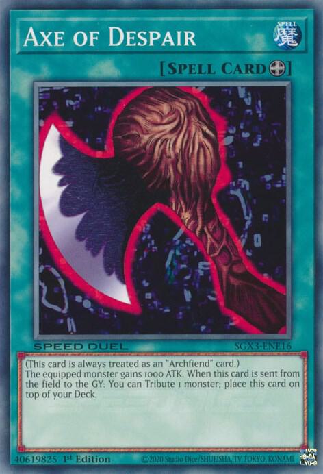 Axe of Despair - Speed Duel GX: Duelists of Shadows - YuGiOh - TCGplayer.com