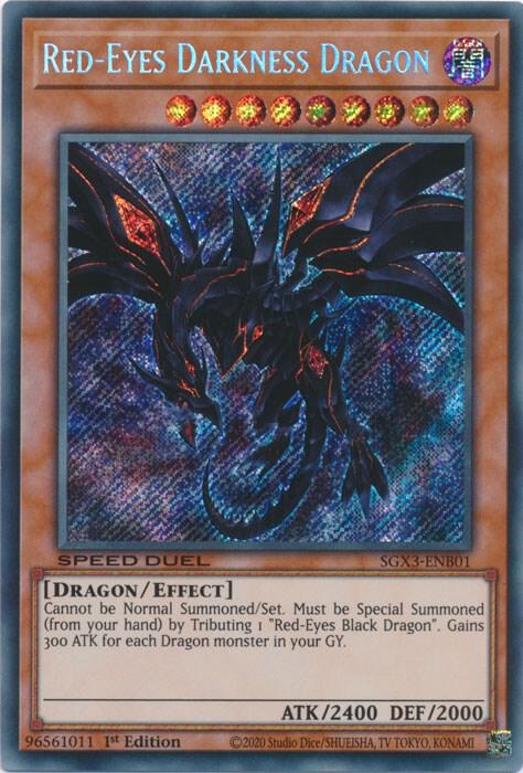 Red-Eyes Darkness Dragon (Secret Rare) - Speed Duel GX: Duelists of Shadows - YuGiOh