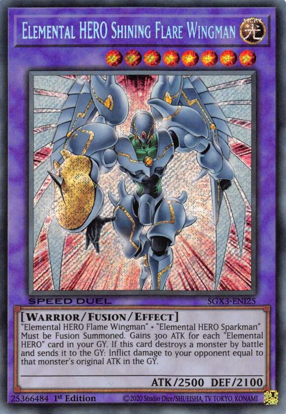 Elemental HERO Shining Flare Wingman (Secret Rare) - Speed Duel GX: Duelists of Shadows - YuGiOh ...