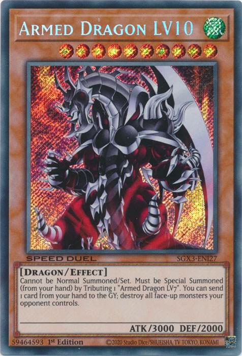 Armed Dragon LV10 (Secret Rare) - Speed Duel GX: Duelists of Shadows - YuGiOh - TCGplayer.com