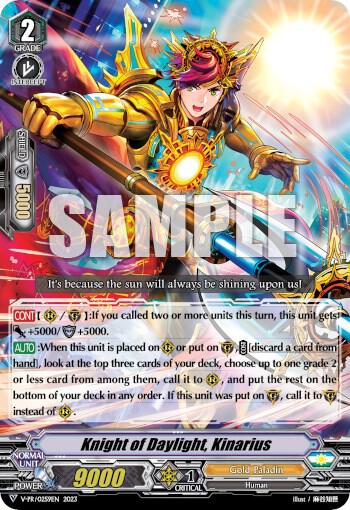 Knight of Daylight, Kinarius - V Promo Cards - Cardfight Vanguard ...