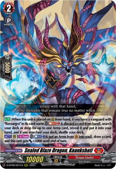 Sealed Blaze Dragon, Kaankshati - D-BT09: Dragontree Invasion - Cardfight Vanguard - TCGplayer.com