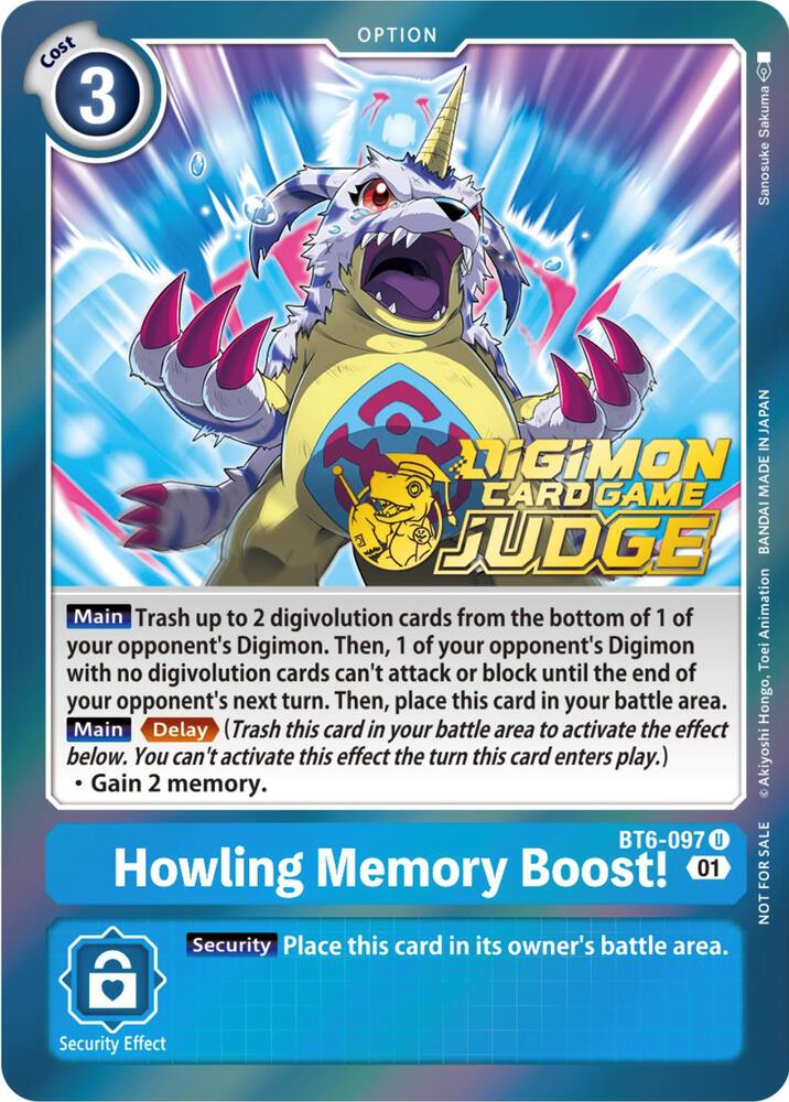 Howling Memory Boost! (Judge Pack 3) - Double Diamond - Digimon Card ...