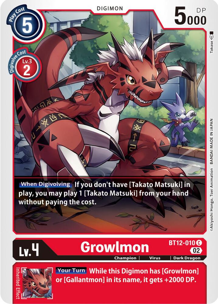 Growlmon - Across Time - Digimon Card Game - TCGplayer.com