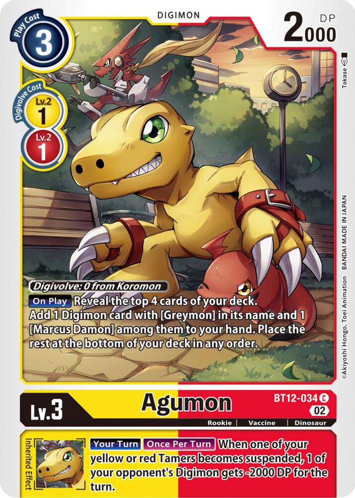 Agumon - BT12-034 - Across Time - Digimon Card Game - TCGplayer.com