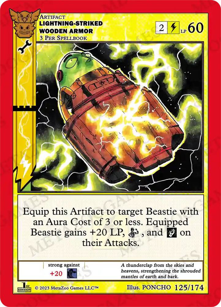 Lightning-Striked Wooden Armor - Native: First Edition - MetaZoo