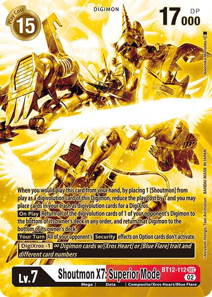 Shoutmon X7: Superior Mode (Alternate Art) (Gold) - Across Time - Digimon Card Game - TCGplayer.com