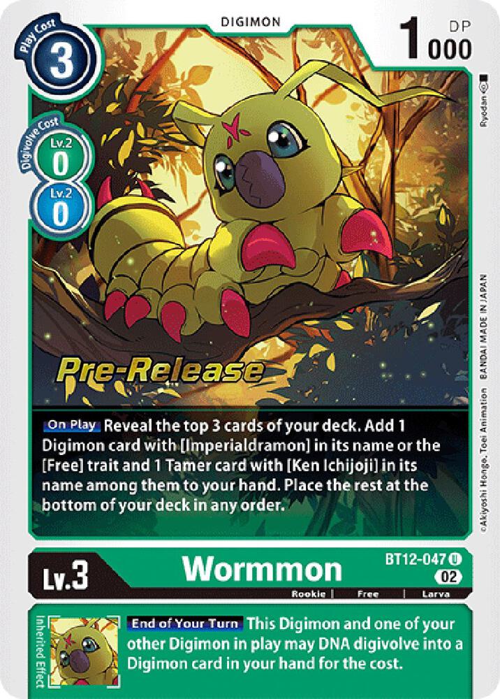 Wormmon - Across Time Pre-Release Cards - Digimon Card Game