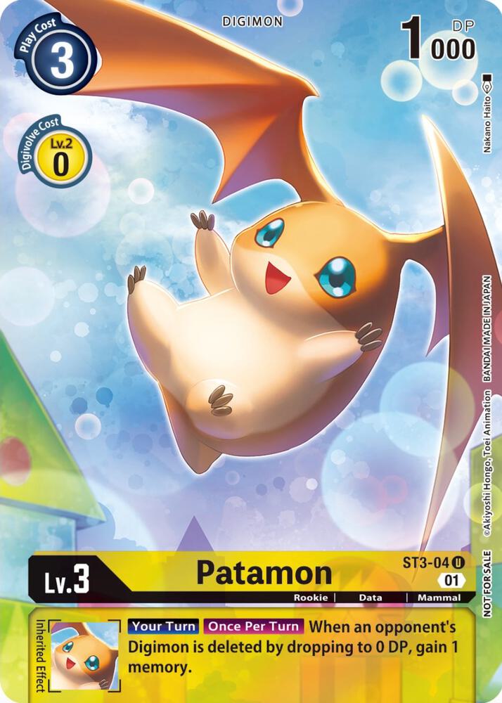Patamon - ST3-04 (Official Tournament Pack Vol.9) - Starter Deck 03: Heaven's Yellow - Digimon ...