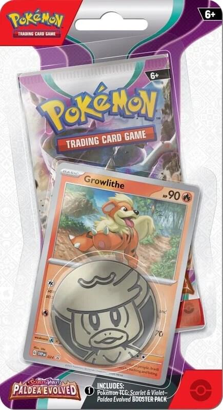 Paldea Evolved Single Pack Blister [Growlithe] - SV02: Paldea Evolved ...