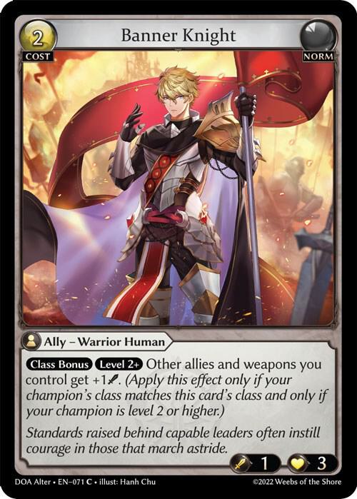 Banner Knight - Dawn of Ashes Alter Edition - Grand Archive TCG ...