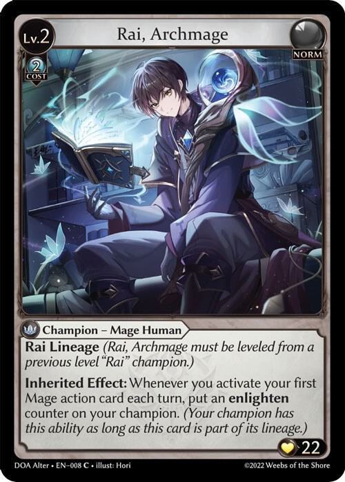 Rai, Archmage - Dawn of Ashes Alter Edition - Grand Archive TCG
