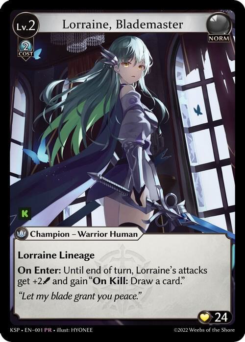 Lorraine, Blademaster - Kickstarter Promotional Cards - Grand Archive TCG - TCGplayer.com