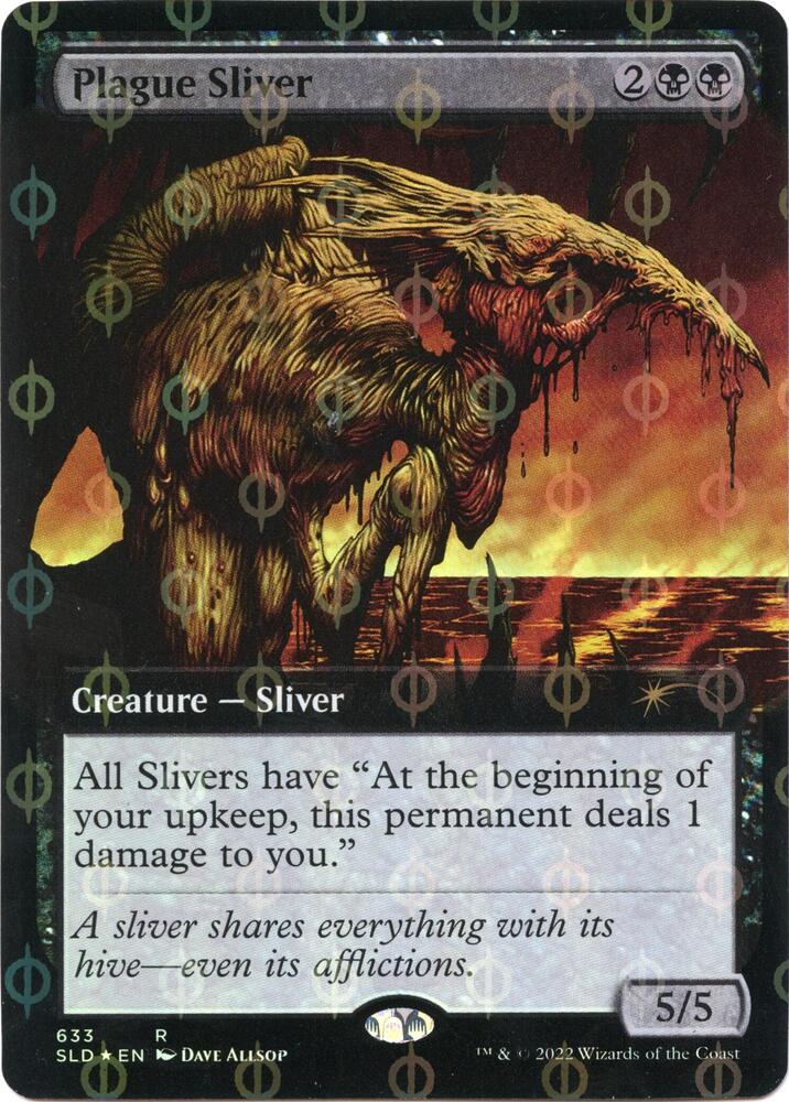 Plague Sliver (Extended Art) (Step-and-Compleat Foil) - Secret Lair ...