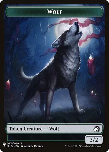 Wolf // Vampire Double-Sided Token - The List Reprints - Magic: The ...