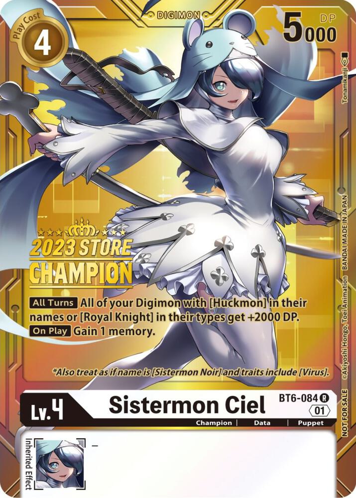 Sistermon Ciel (2023 Store Champion) - Double Diamond - Digimon Card Game