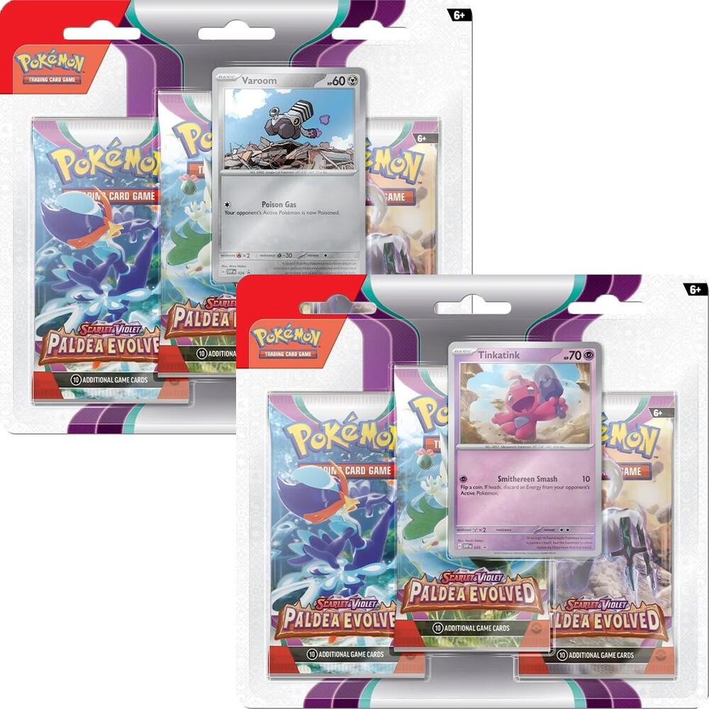 Paldea Evolved 3 Pack Blister [Set of 2] - SV02: Paldea Evolved ...
