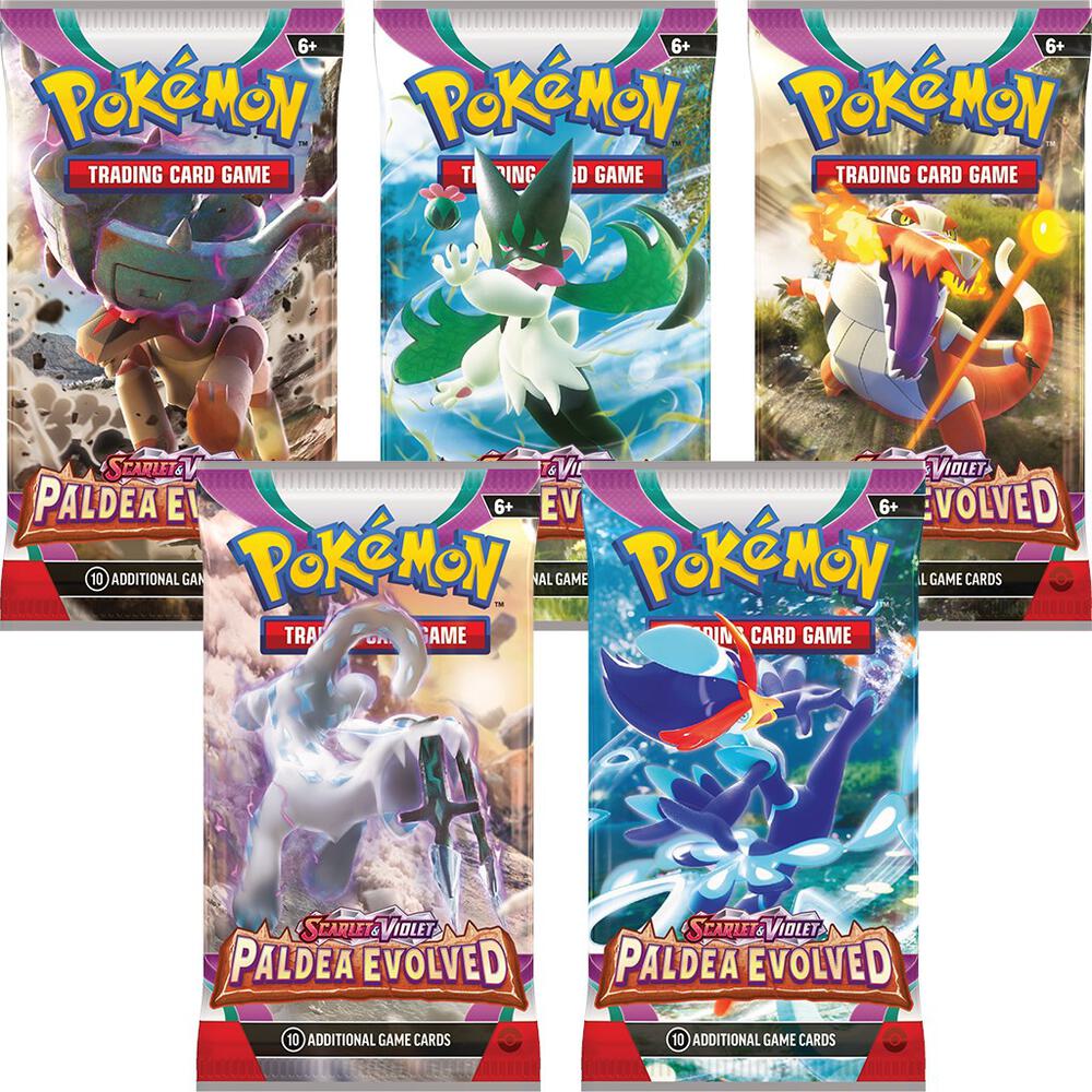 Paldea Evolved Booster Pack Art Bundle [Set of 5] - SV02: Paldea Evolved - Pokemon - TCGplayer.com
