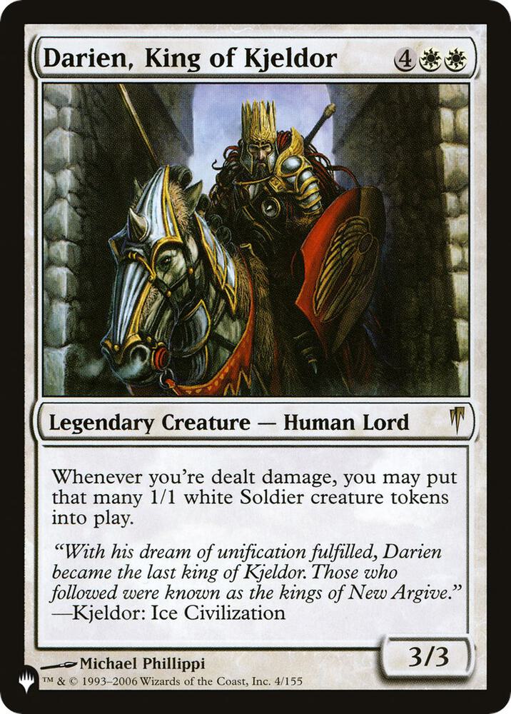 Darien, King of Kjeldor - The List Reprints - Magic: The Gathering ...