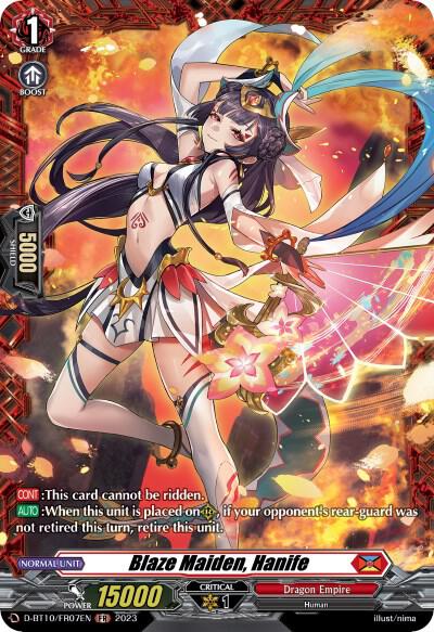 Blaze Maiden, Hanife (FR) - D-BT10: Dragon Masquerade - Cardfight Vanguard