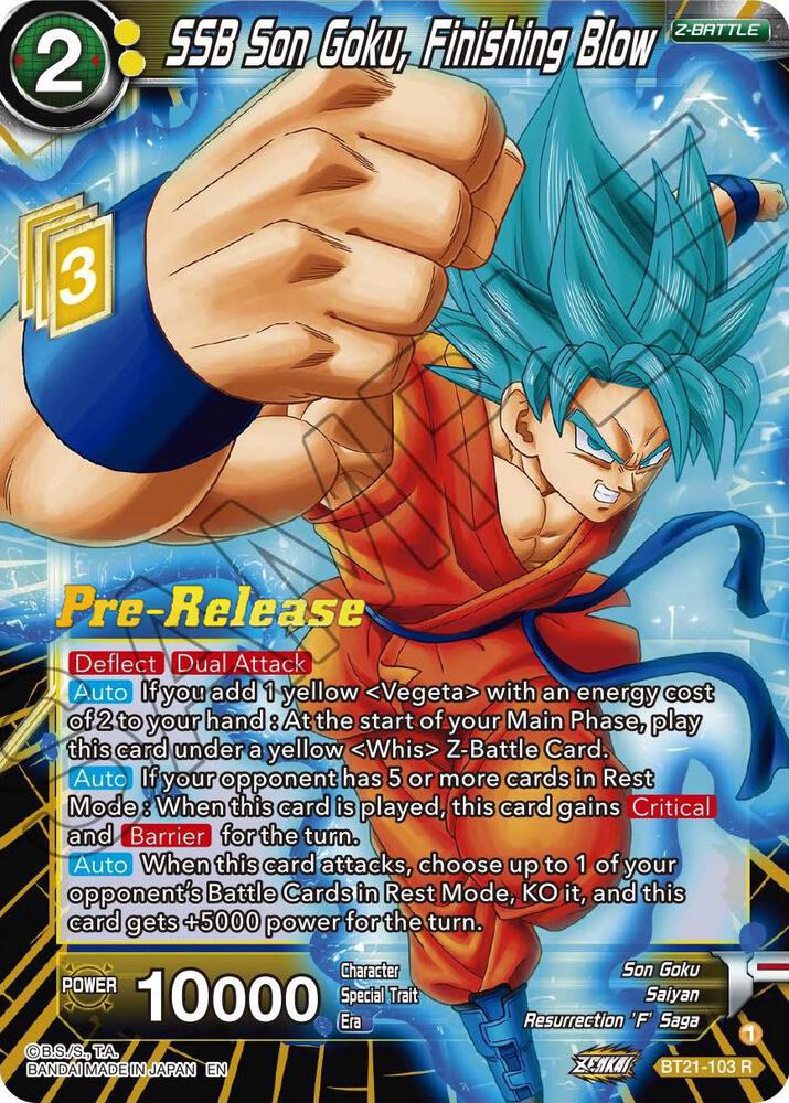 SSB Son Goku, Finishing Blow - Wild Resurgence Pre-Release Cards ...