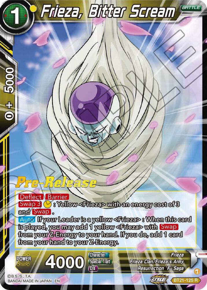 Frieza, Bitter Scream - Wild Resurgence Pre-Release Cards - Dragon Ball ...