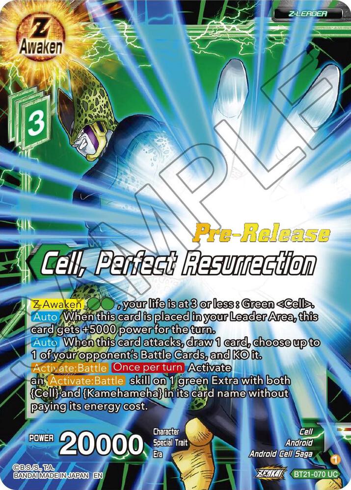 Cell, Perfect Resurrection - Wild Resurgence Pre-Release Cards - Dragon ...
