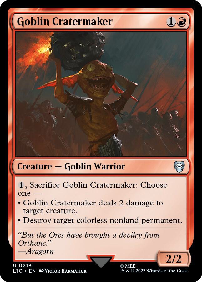 Goblin Cratermaker - Commander: The Lord of the Rings: Tales of Middle ...